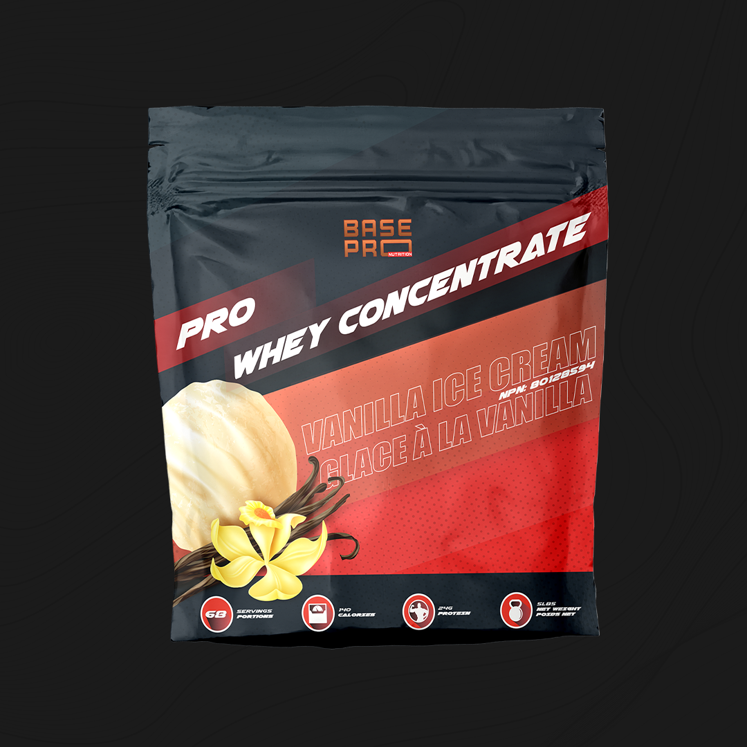 Pro Whey Concentrate - Vanilla Ice Cream - 5LBS – Base Pro Nutrition